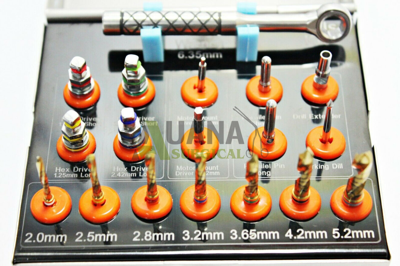 Implant Surgical Drills Kit Dental Basic Tools Ratchet Hex Drivers ...